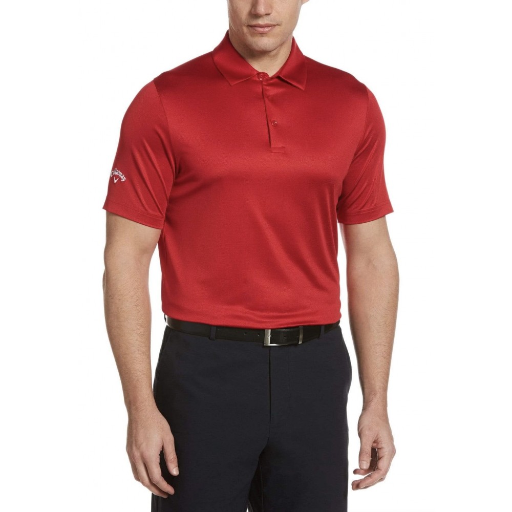 GolfCompany.is -Callaway - Polo Solid Swingtech - Rauður